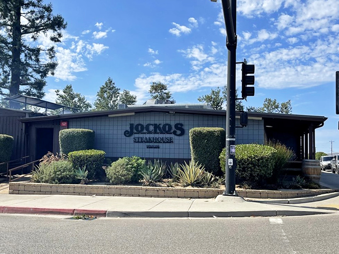 The unassuming exterior of Jocko's promises no frills, just thrills for your taste buds. Those wooden barrels aren't just decoration&mdash;they're foreshadowing the oak-fired magic inside.