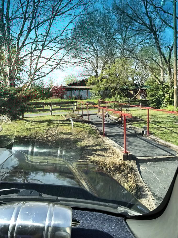 The scenic approach to The Steak Inn, where Ozark beauty frames your journey to culinary perfection in Shell Knob.