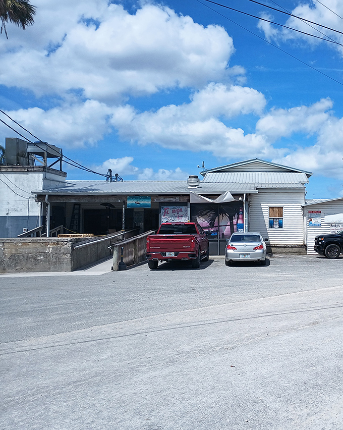 The unassuming exterior of The Freezer Tiki Bar proves once again that in Florida, the most magical seafood experiences often hide in plain sight.