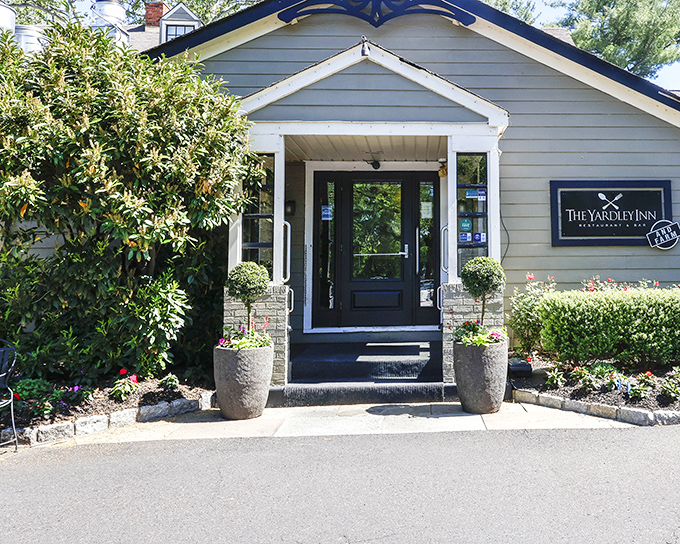 This charming cottage-style entrance whispers "come in for something special" louder than a carnival barker.