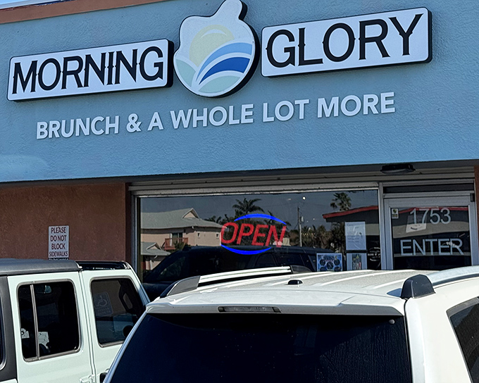 The unassuming storefront promises "Brunch & A Whole Lot More" &ndash; a breakfast understatement if I've ever heard one.