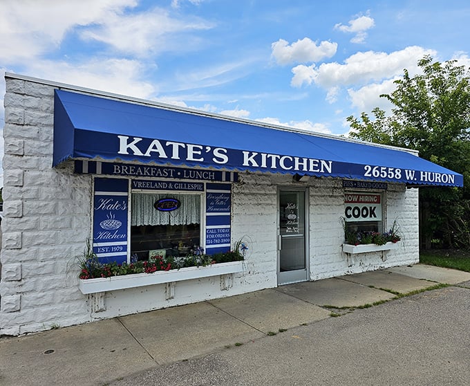 The unassuming exterior of Kate's Kitchen might not stop traffic, but locals know this humble white building houses some of Michigan's most comforting treasures.