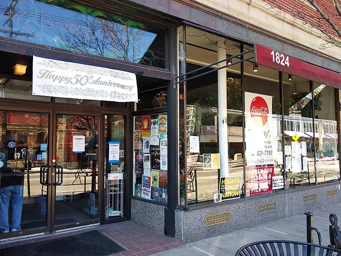 Tommy's storefront stands as a Cleveland Heights landmark, its unassuming brick exterior and vintage signage promising culinary treasures within.
