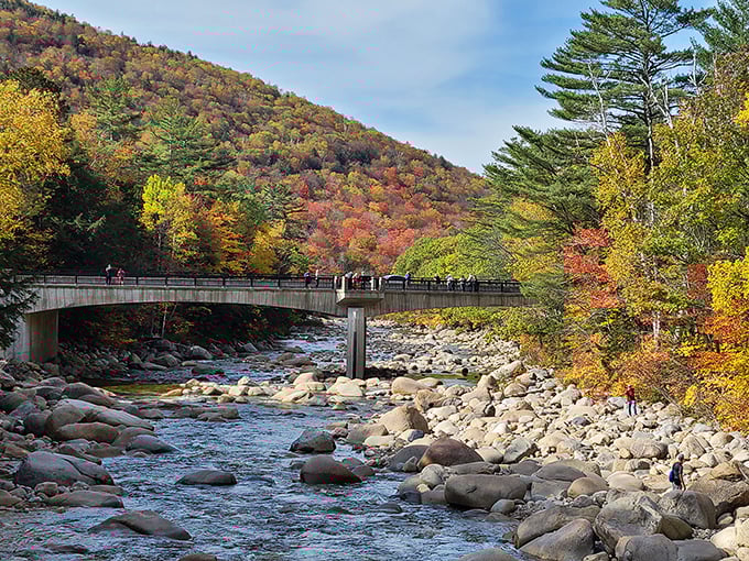 Nature's perfect painting comes to life where mountains embrace sky and water. Fall in New Hampshire isn't just a season&mdash;it's a masterpiece.