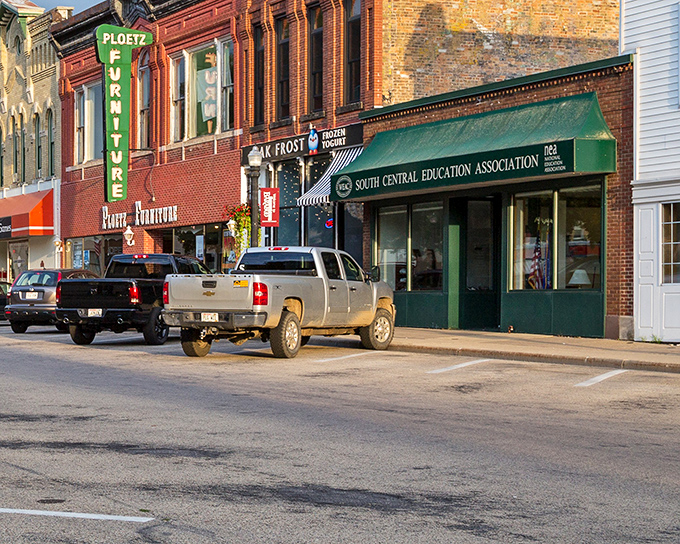 Baraboo's historic downtown feels like stepping into a Norman Rockwell painting, complete with brick facades and the occasional pickup truck for authentic Midwest flavor.