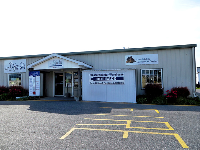 The unassuming exterior of New Life Thrift Shop hides a wonderland of treasures waiting to be discovered by savvy Delaware bargain hunters.