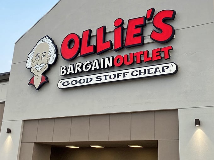 That cheerful mascot grin promises exactly what's written below - quality merchandise without the sticker shock.