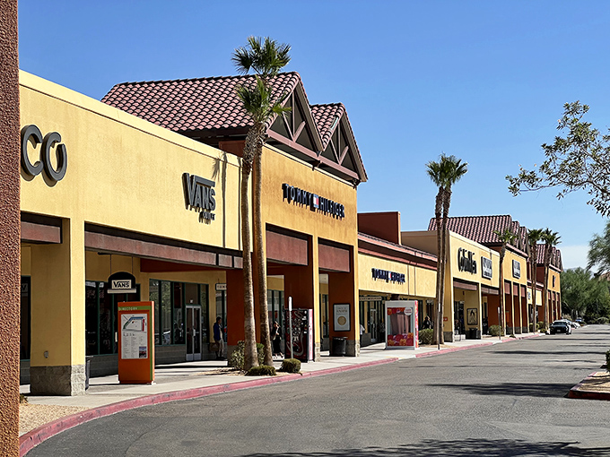 The Spanish-inspired architecture of Outlets at Barstow creates a surreal Mediterranean oasis in the middle of the Mojave Desert. Who knew bargain hunting could look so elegant?