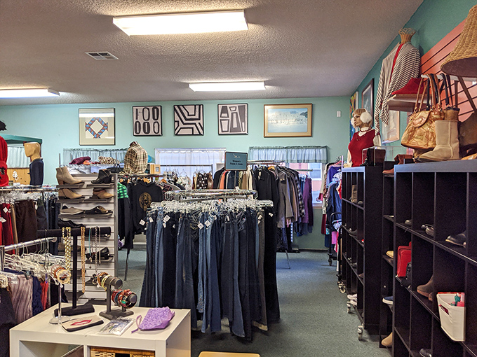 Racks upon racks of fashion treasures await at the Hospice Shop, where your next favorite outfit is hiding somewhere between vintage and value.