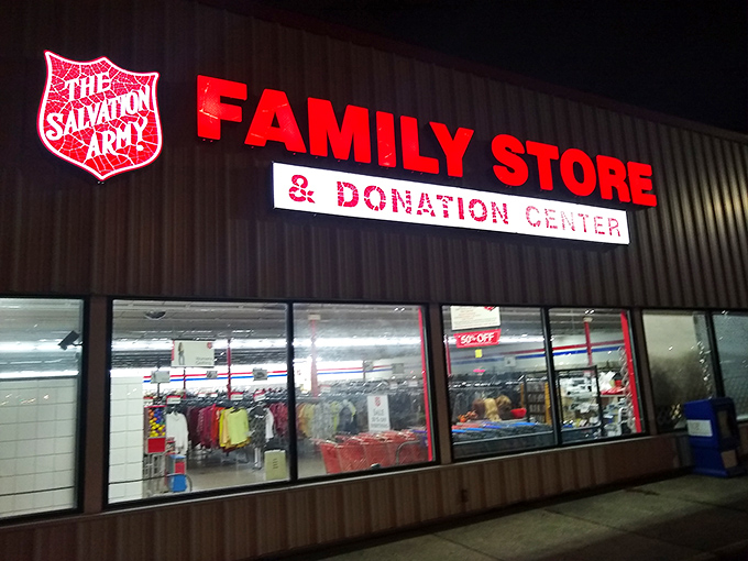 That red "FAMILY STORE" sign glowing like a beacon promises treasure hunting adventures that could last all afternoon.