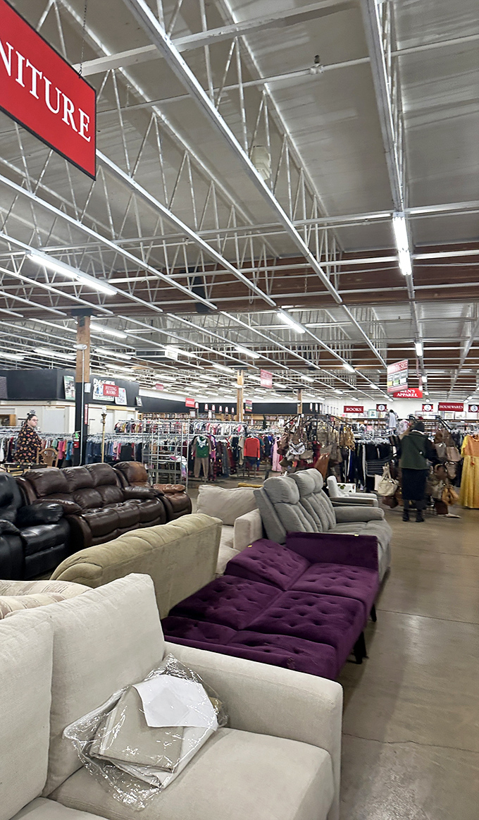 Look at this furniture wonderland where couches and chairs await their second act in life.