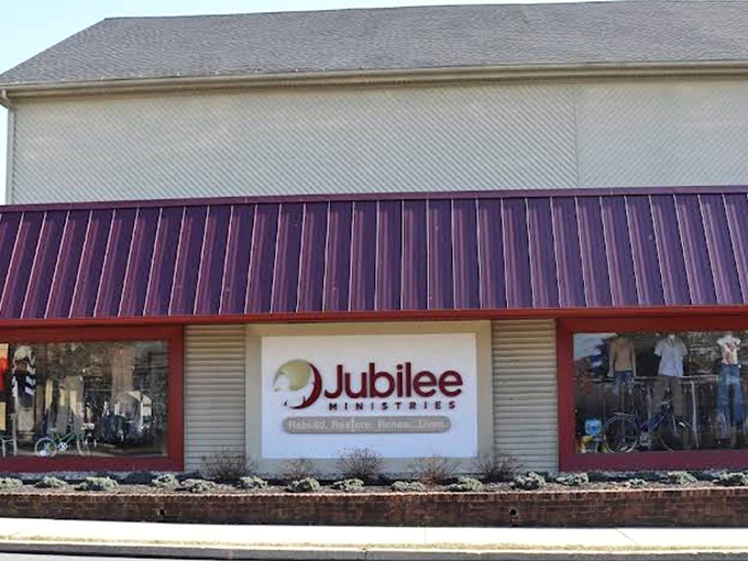 The unassuming exterior of Jubilee Thrift belies the wonderland within&mdash;like finding a portal to treasure hunting heaven behind that distinctive burgundy awning.