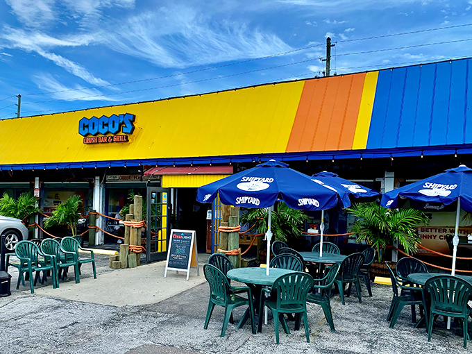 The sunshine-yellow exterior of Coco's isn't just a building&mdash;it's a mood-altering device that screams "vacation starts now!" even on a Monday.