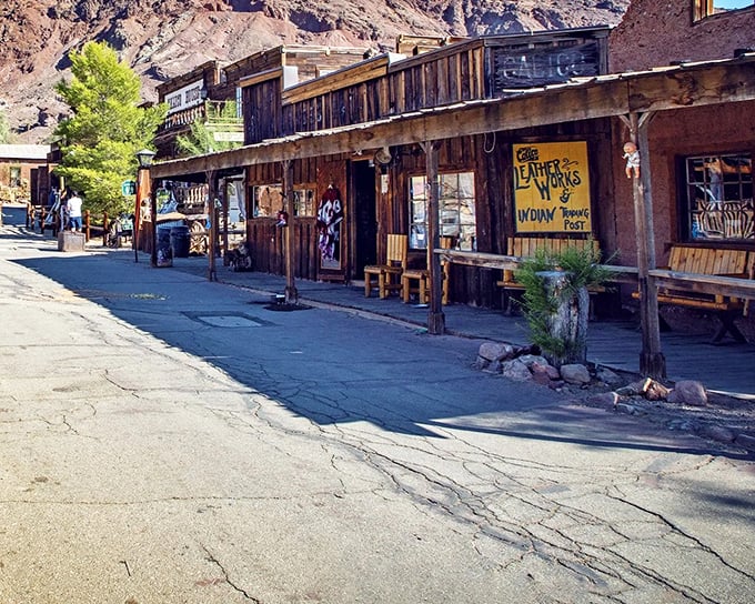 Main Street beckons with weathered wooden storefronts that have seen more drama than a season of "Deadwood." The desert sun bakes everything to a perfect historical crisp.