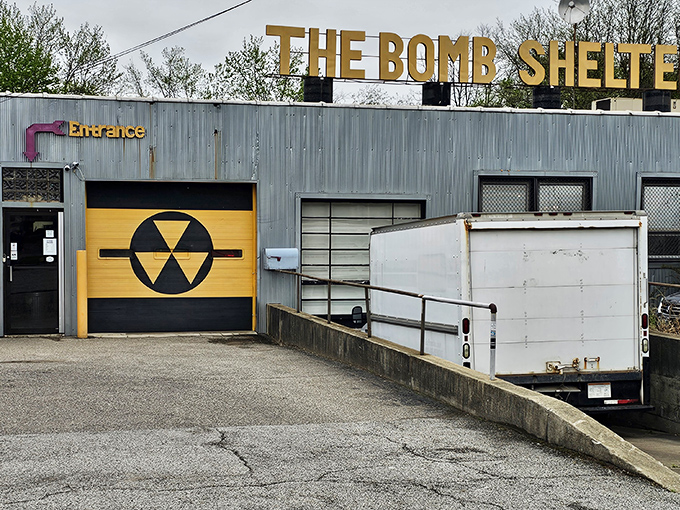 The nuclear fallout symbol isn't warning you away&mdash;it's beckoning you into Akron's ultimate time-travel portal for nostalgic treasures.