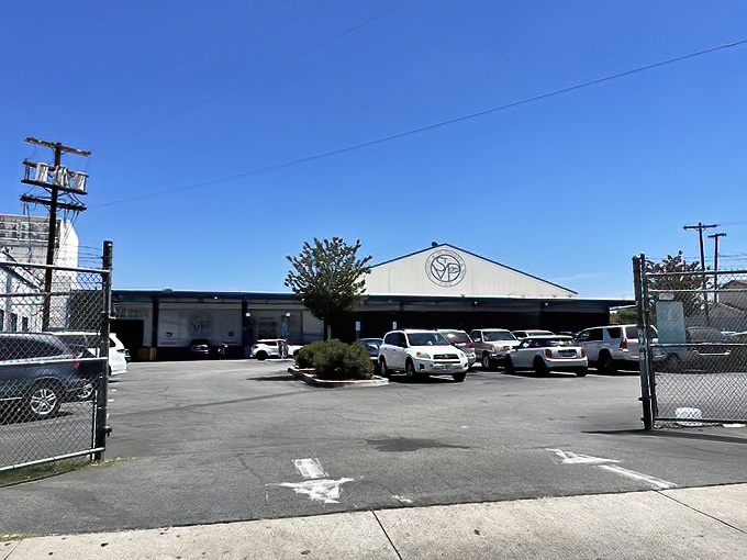 The bright blue exterior promises three simple joys: helping your budget, planet, and neighbors in need. Thrift store trinity!