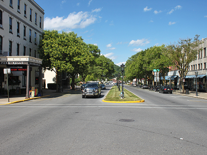 Wellsboro's tree-lined Main Street feels like stepping into a Norman Rockwell painting where time slows down and your retirement dollars stretch further.