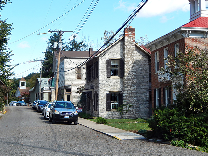 Main Street Elsah looks like a movie set, but it's the real deal – a perfectly preserved slice of 19th-century America where history isn't behind glass, it's all around you.