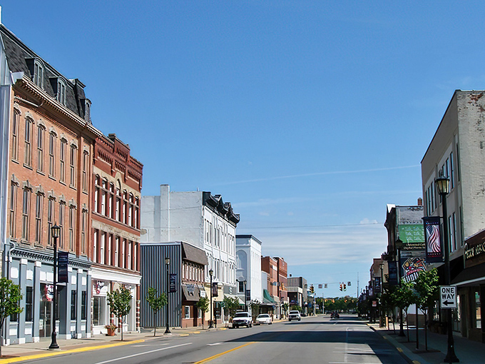 Downtown Fremont's historic architecture tells stories of prosperity and perseverance, where brick facades have witnessed generations of small-town American dreams unfold.