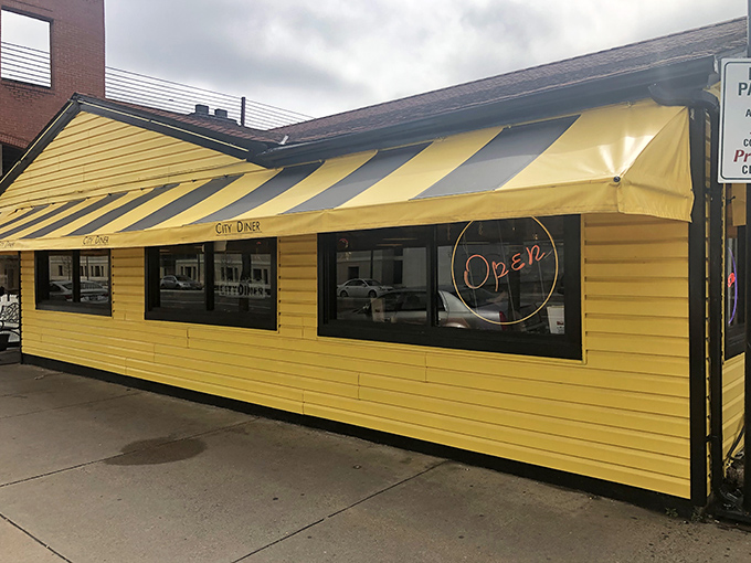 The sunshine-yellow exterior of City Diner stands out like a beacon of breakfast hope on even the cloudiest Richmond morning.