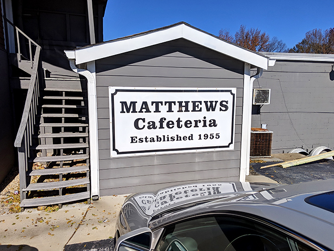 The unassuming sign tells you everything you need to know: established 1955, serving comfort food before it was trendy.