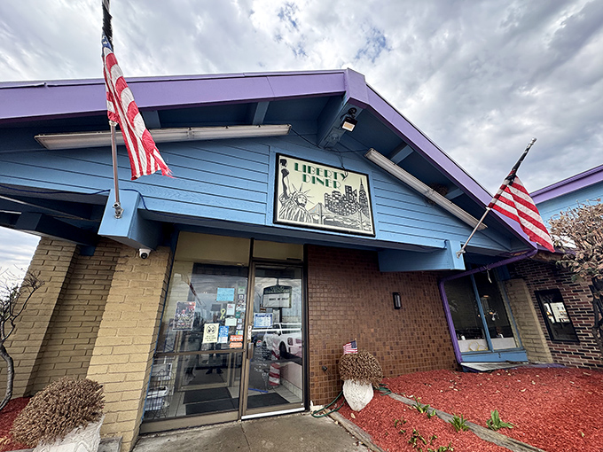 Where patriotism meets comfort food &ndash; Liberty Diner's welcoming entrance promises a slice of Americana with every meal.
