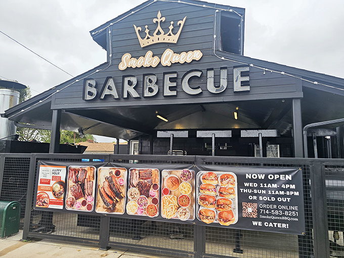 The crown jewel of Garden Grove's barbecue scene announces itself with understated confidence. Smoke reigns supreme here.
