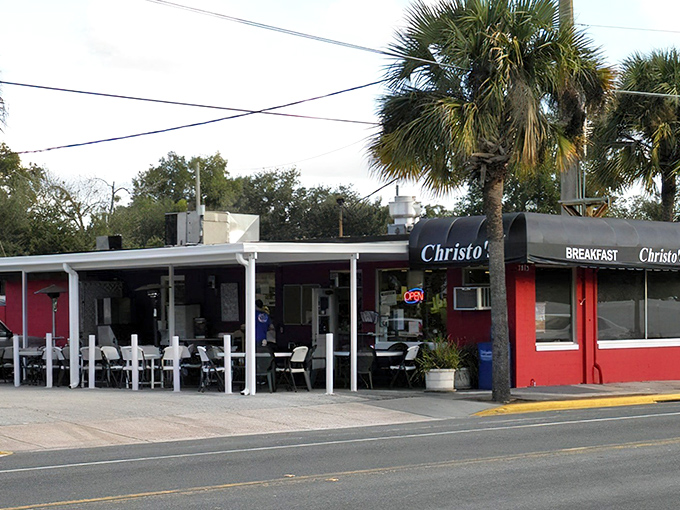 Palm trees stand guard outside this Orlando institution, where the covered patio offers a perfect perch for people-watching while devouring your breakfast favorites.