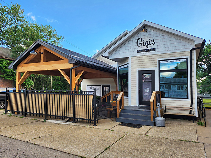 Gigi's welcoming facade and covered porch create that "come on in" vibe that's increasingly rare these days. Small-town charm with big-time flavor awaits inside.