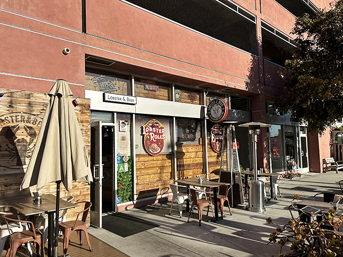 Where rustic meets urban &ndash; wooden panels and metal chairs create the perfect backdrop for seafood indulgence.