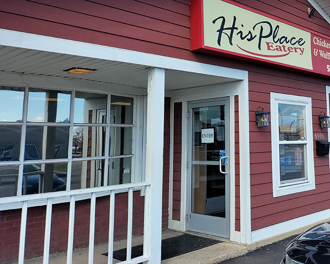 Step inside and find yourself welcomed by a no-frills entrance that says, "We're saving all the drama for what's on your plate."