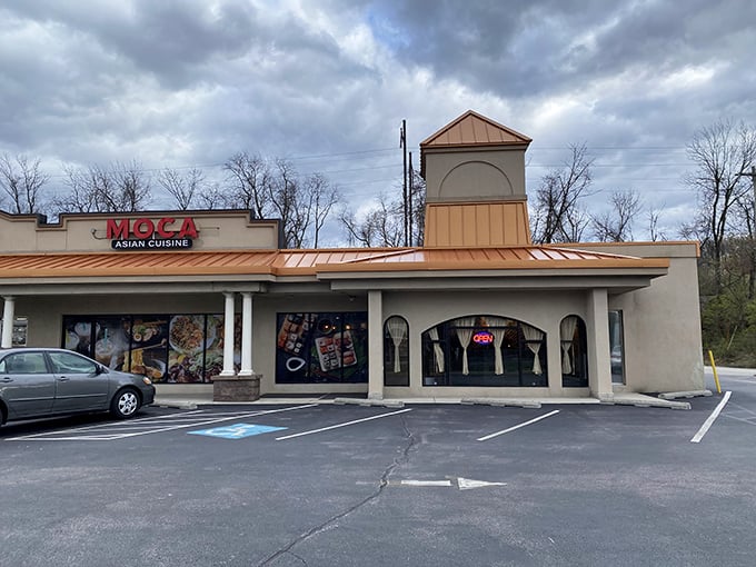 The unassuming exterior of Moca Asian Cuisine stands like a culinary speakeasy in Malvern&mdash;proof that remarkable flavors often hide in plain sight.
