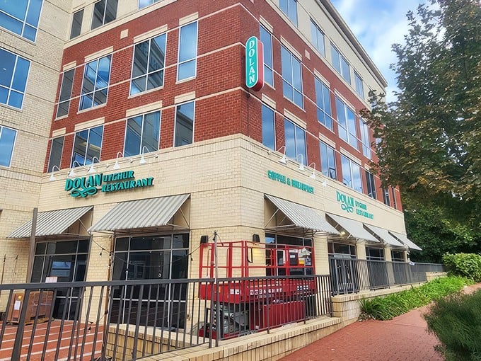 Nestled in a modern building with both indoor charm and outdoor seating, Dolan brings a taste of the Silk Road to suburban Virginia.