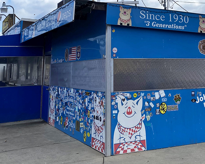 Same bright blue facade, different angle&mdash;this South Philly institution has been stopping traffic and starting cravings since long before Instagram made food famous.