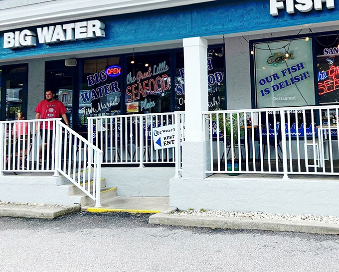 The unassuming storefront of Big Water Fish Market proves once again that Florida's best seafood often hides in plain sight, no ocean view required.