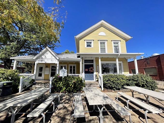 Victorian charm meets breakfast dreams - where ice cream parlors moonlight as morning magic makers.