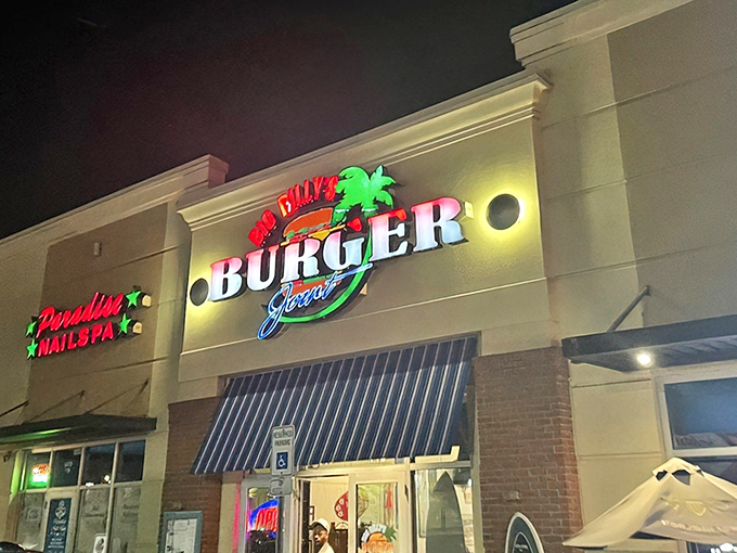 After dark, Big Billy's glows with promise&mdash;a beacon of burger brilliance nestled between everyday storefronts.