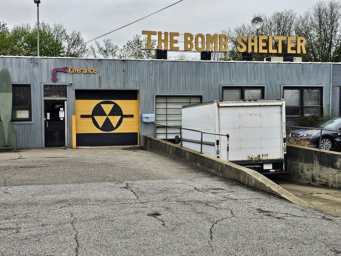 This quirky entrance whispers adventure&mdash;like stepping into a vault where history, humor, and hidden gems collide.