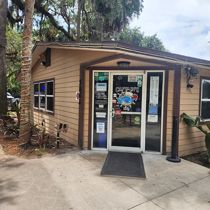 Like finding a treasure map in your attic, discovering Captain's BBQ's unassuming entrance is the first step to a remarkable culinary adventure in Palm Coast.