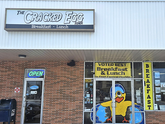 The unassuming storefront might not scream "breakfast paradise," but that yellow banner proudly declaring "VOTED BEST" tells you everything you need to know.