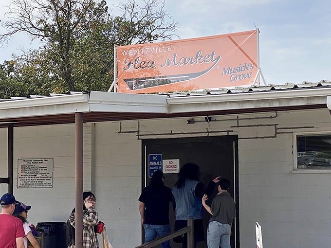 The unassuming entrance to treasure-hunting paradise. Like a portal to the past, this doorway leads to countless discoveries waiting inside.