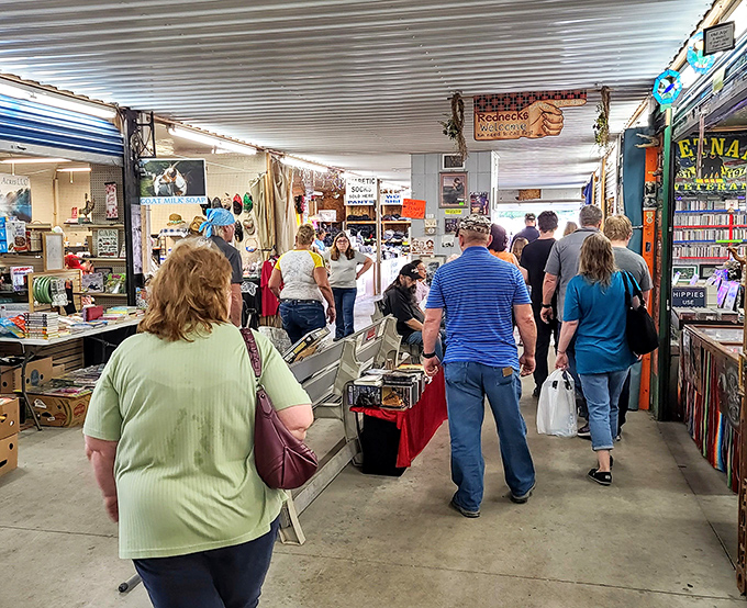 The indoor corridors of Rogers Flea Market buzz with treasure hunters on the prowl. Every aisle promises discoveries that'll have you texting photos to jealous friends.