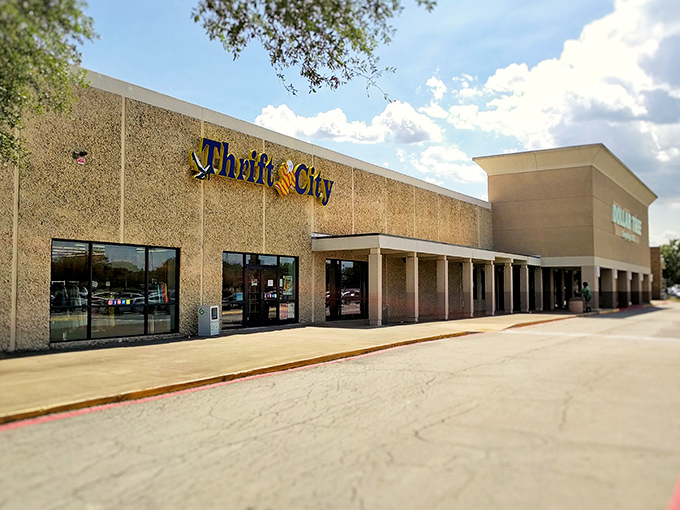 The entrance beckons like a portal to bargain paradise, where retail therapy meets actual therapy.