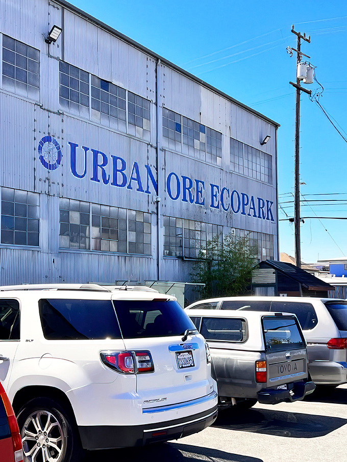 The entrance to Urban Ore beckons with all the subtlety of a carnival barker, minus the cotton candy but with twice the treasures.