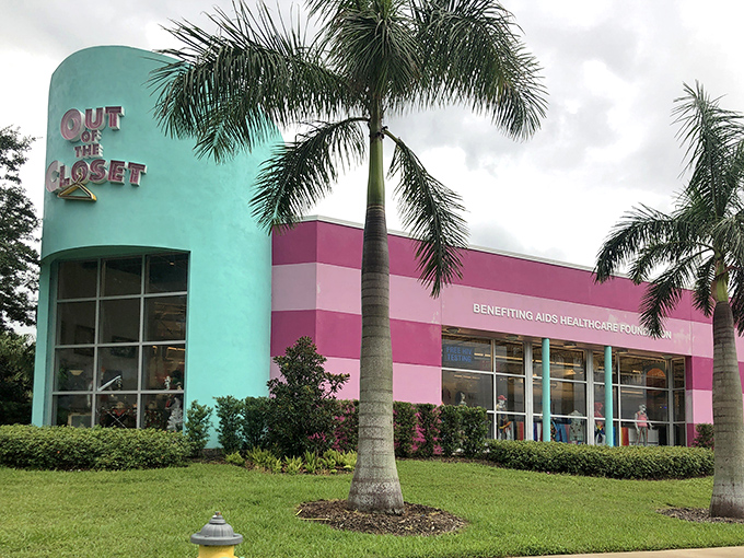 The Miami Vice meets Barbie dreamhouse exterior isn't just eye-catching&mdash;it's a beacon of hope and bargains in St. Petersburg's retail landscape.