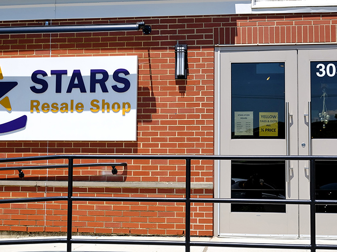 The brick-and-mortar treasure chest of Wheaton beckons with its star-studded sign, promising adventures in thrifting that your wallet will thank you for.