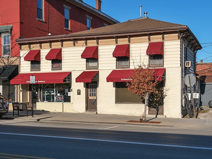 The classic cream-colored exterior with those iconic red awnings isn't just a storefront&mdash;it's a beacon of hope for the donut-deprived masses of Westerville.