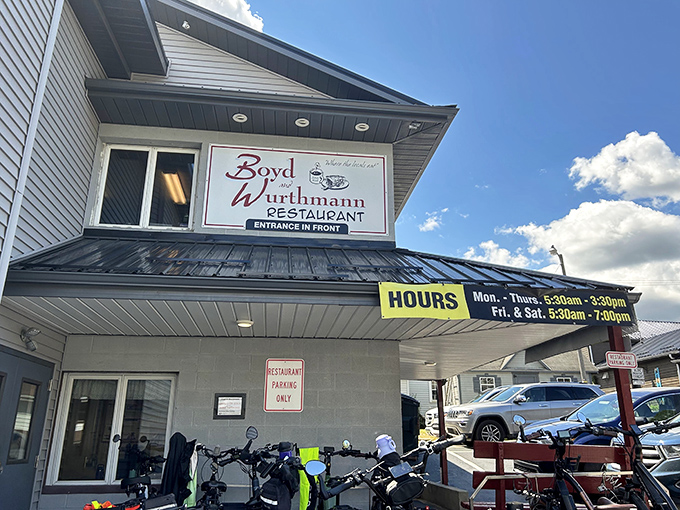 The unassuming exterior of Boyd & Wurthmann belies the culinary treasures within. Like finding a Picasso at a yard sale, this place is all about the delicious surprise.