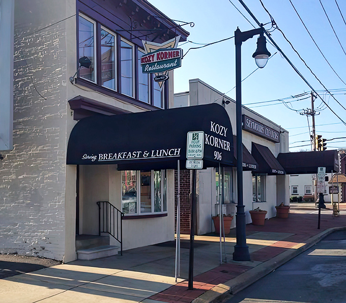 A street view that screams "local institution." The kind of place where regulars have their own mugs and newcomers become regulars.