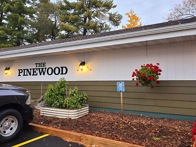 The Pinewood's unassuming exterior hides culinary treasures within, like finding a secret level in a video game where all the power-ups are delicious.